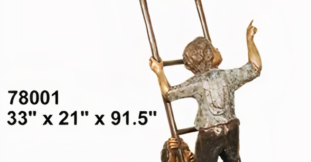 Tk 78001 Bronze Children On Ladder